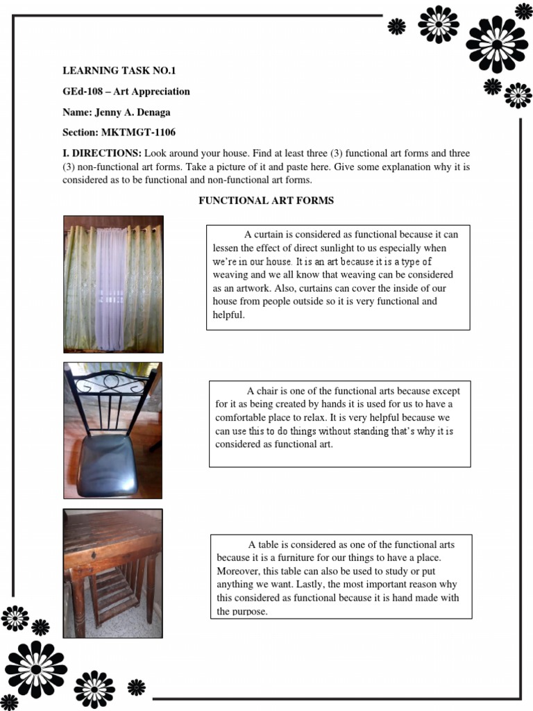 Denaga - Jenny - Learning Task01 - Art Appreciation PDF | PDF