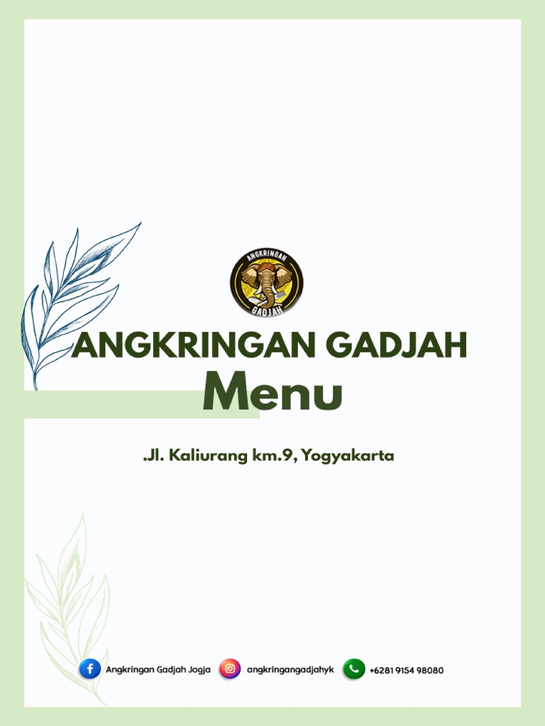 New Menu Angkringan Gadjah Complete | PDF