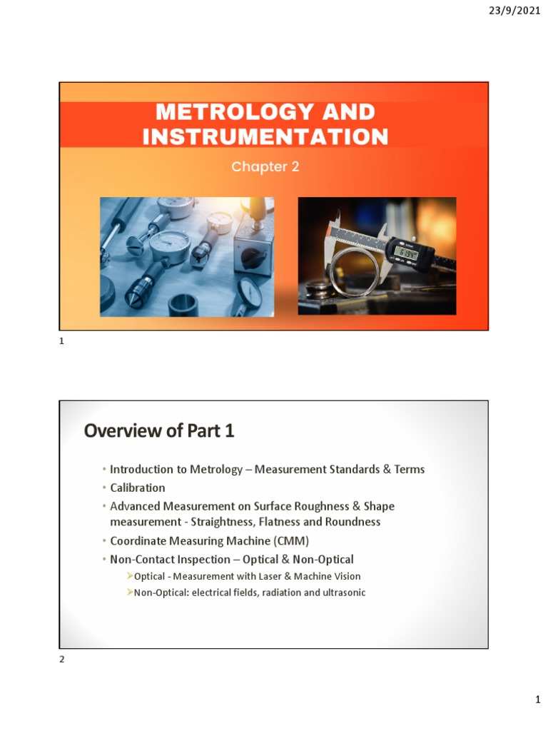 Chapter 2 Metrology and Instruments | PDF