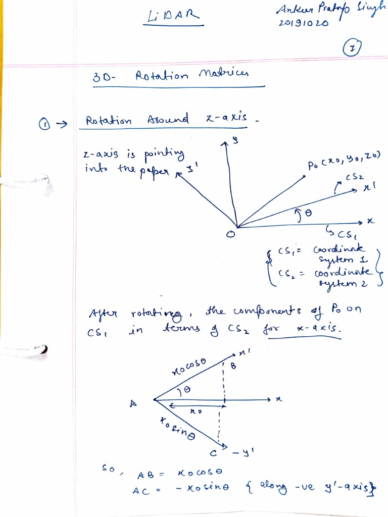 LiDAR Rotation Matrices Assignment | PDF LiDAR Rotation Matrices Assignment | PDF