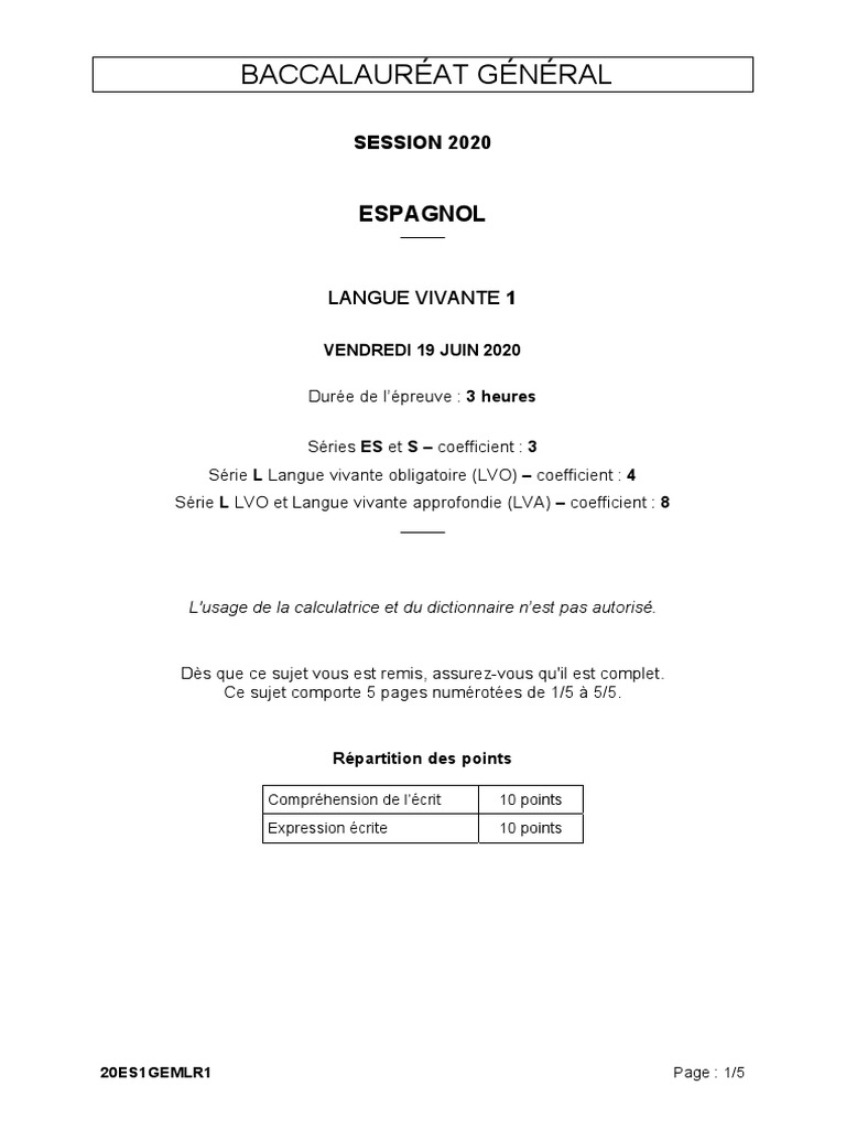 Bac Gén - LV1 PDF | PDF