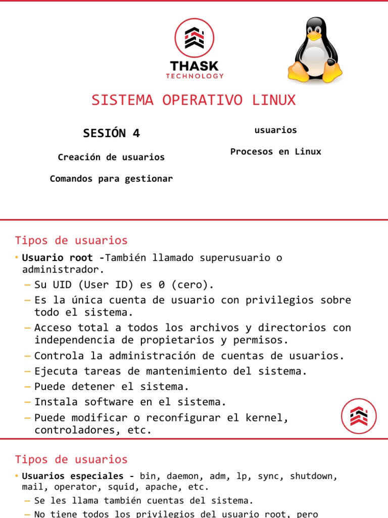 Taller Linux - 4 | PDF | Usuario (informática) | Distribución de Linux