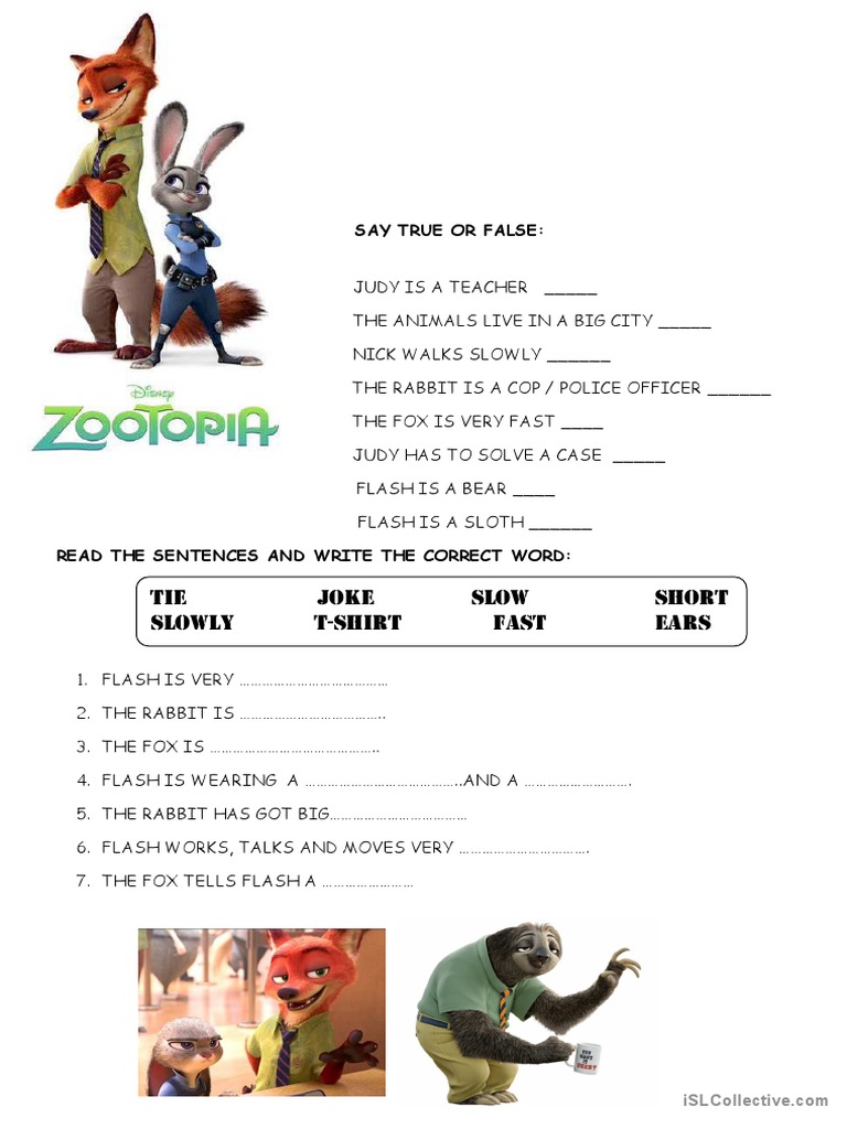 Zootopia Trailer Activities.pdf | PDF