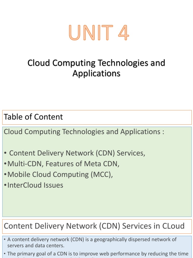 #Cse423 #Cloud Sem 6 Unit - 4 L-1 (@rajkumar) PDF | PDF | Cloud Computing | Digital Technology