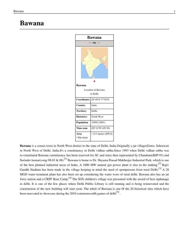 Bawana, Delhi | PDF