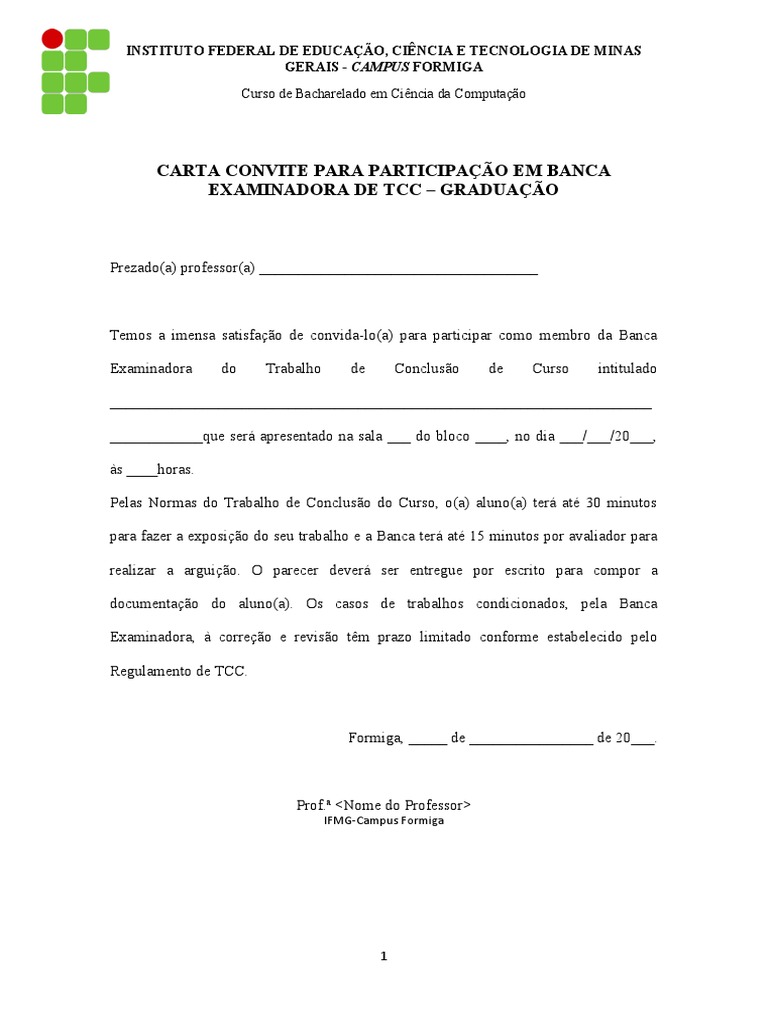 Carta Convite | PDF