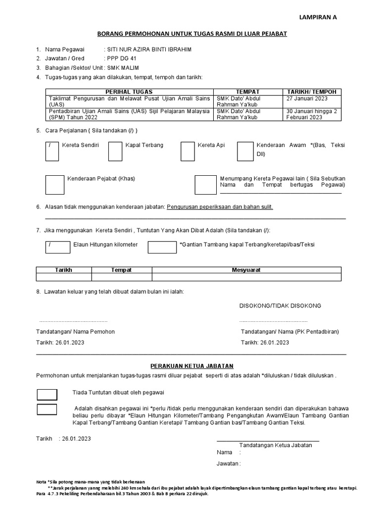 05. BORANG UKA (TNT) 2022.docx | PDF