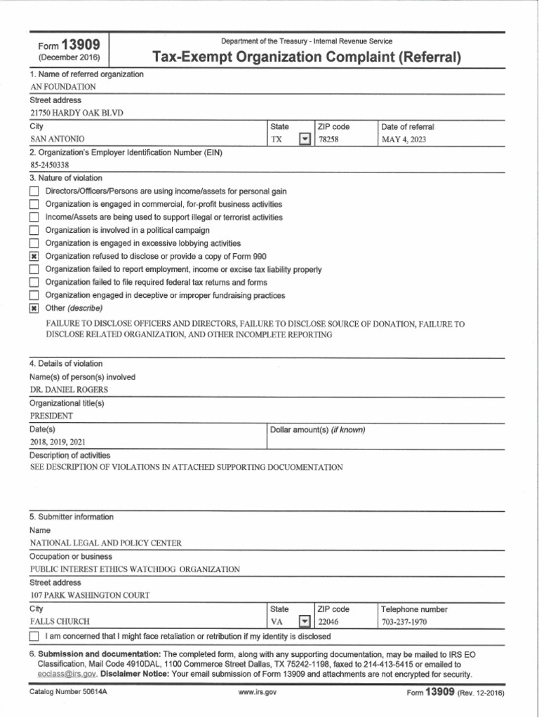 NLPC Irs Complaint 5-4-23 Vs Gdi | PDF | Irs Tax Forms | Internal ...