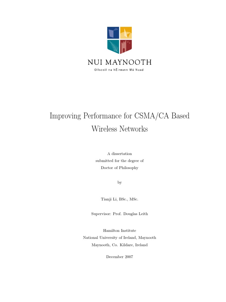 Improving Performance For Csma Ca Based Pdf Pdf