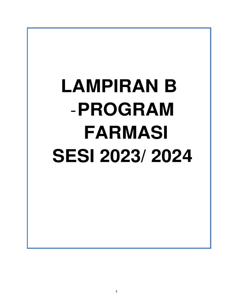Lampiran B - Program Farmasi PDF | PDF