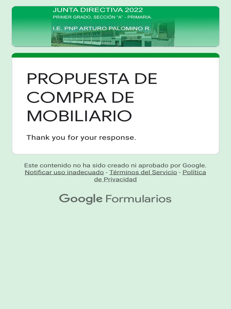 Propuesta de Compra de Mobiliario PDF | PDF