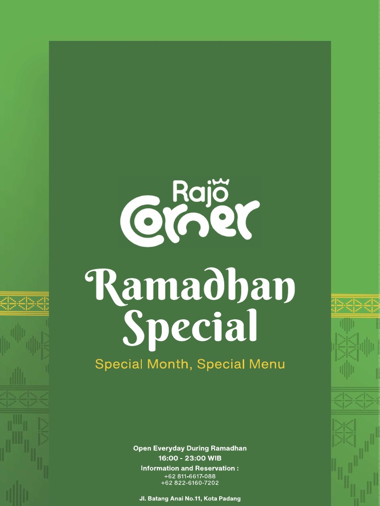 Ramadhan Bersama Rajo Corner (Menu Fixed) PDF | PDF