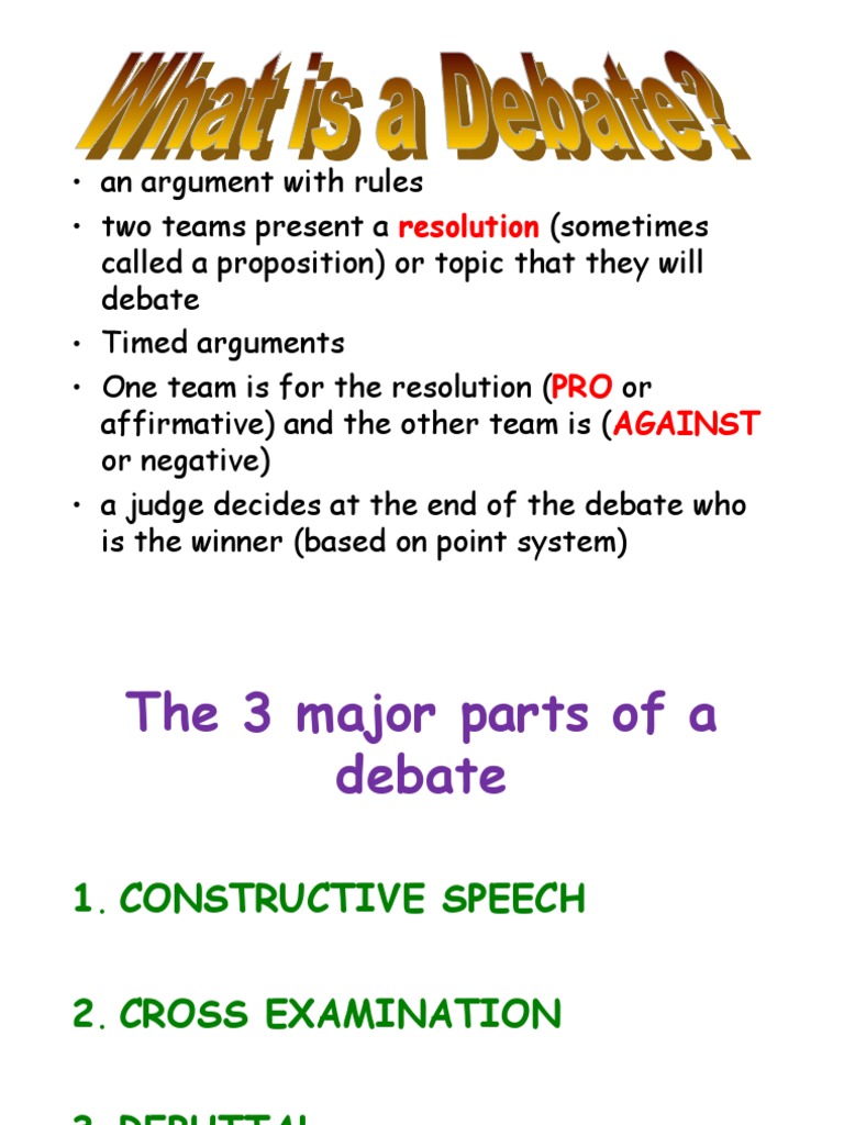 Debate Lesson | PDF