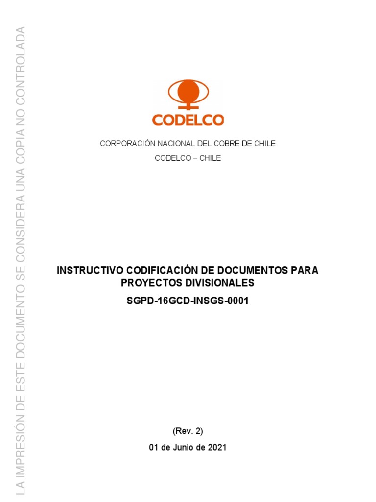 Sgpd-16gcd-Insgs-0001 Rev.2 PDF | PDF | Metadatos | Gestión de proyectos