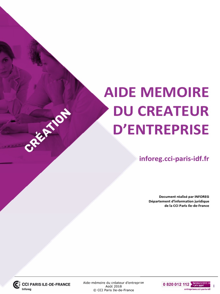 Aide Mémoire Du Créateur D'entreprise - Août 2018 PDF | PDF
