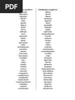 Lista de Sentimentos Positivos e Negativos | PDF | Sentimento ...