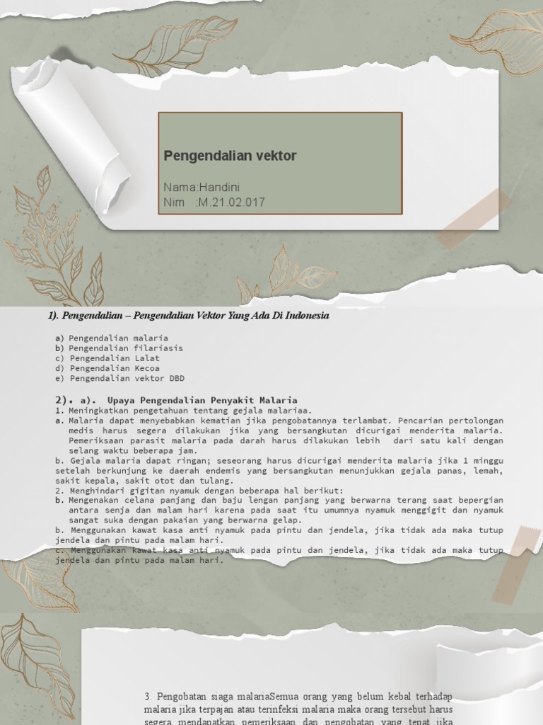 Pengendalian Vektor (Handini) | PDF