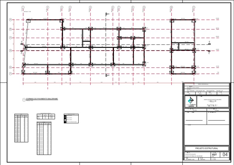 Projeto Estrutural: Planta de Forma Baldrame | PDF