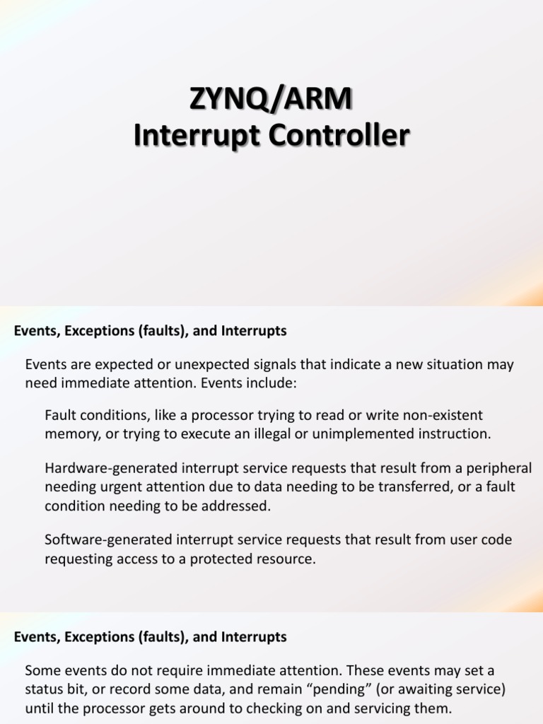 ARM Interrupt Handling Overview | PDF