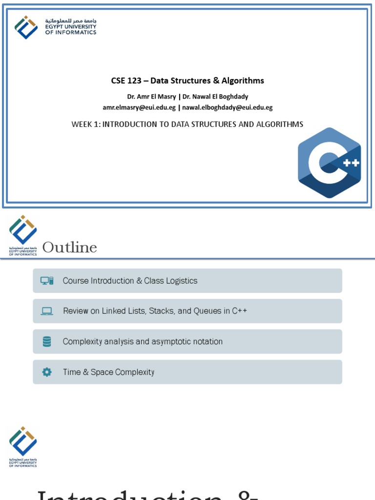 Lecture 1&2 PDF | Download Free PDF | Queue (Abstract Data Type) | Time Complexity