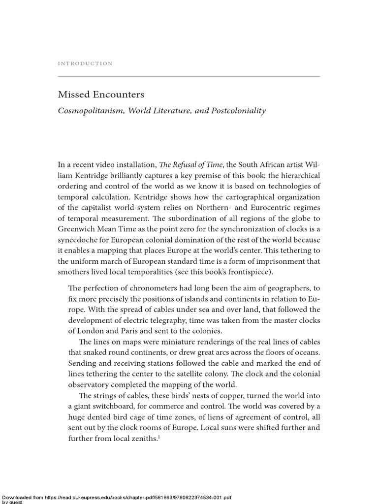 Rethinking World Literature and Time | PDF