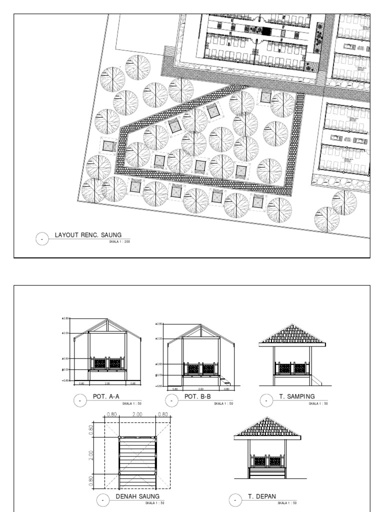 LAYOUT Dan DENAH SAUNG PDF | PDF