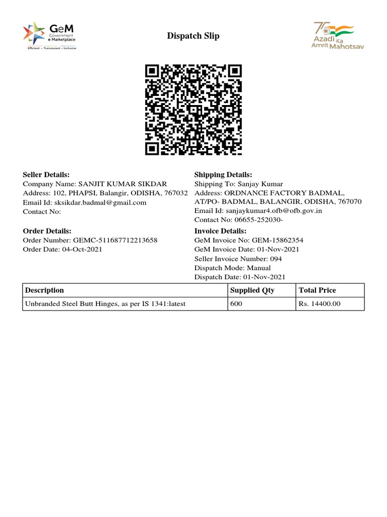 eWw4THBjYTZNRHZEZ00vSzRtNXFVZz09_dispatch_slip | PDF