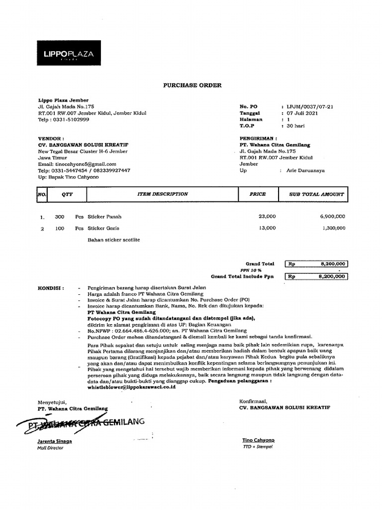 0037 - Cv. Bangsawan Solusi Kreatif PDF | PDF
