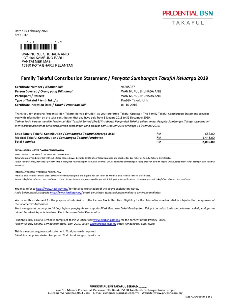 Annual Report Prubsn 2019 - 96205987 | PDF