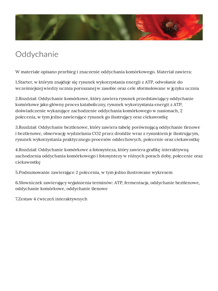 Oddychanie PDF | PDF