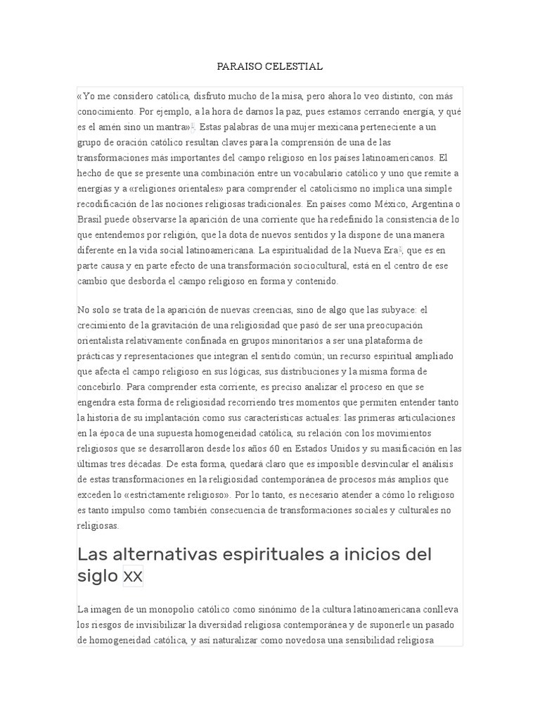 Paraiso Celestial | PDF