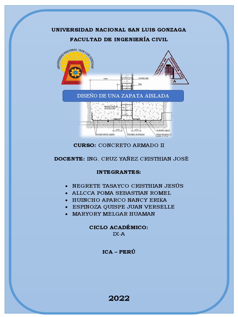 Trabajo 01 Concreto Armado 2 Terminado | PDF