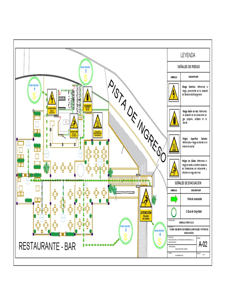 MAPA DE RIESGOS LABORALES Y EVACUACION.pdf | PDF