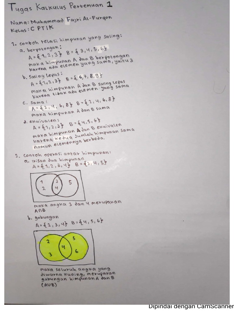 Kalkulus C - Tugas 1 - Muhammad Fajri Al-Furqon PDF | PDF