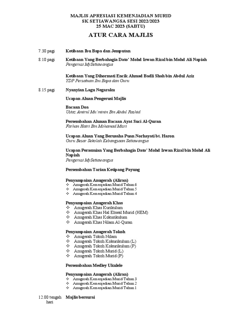 ATURCARA MAKeM 2022 PDF | PDF