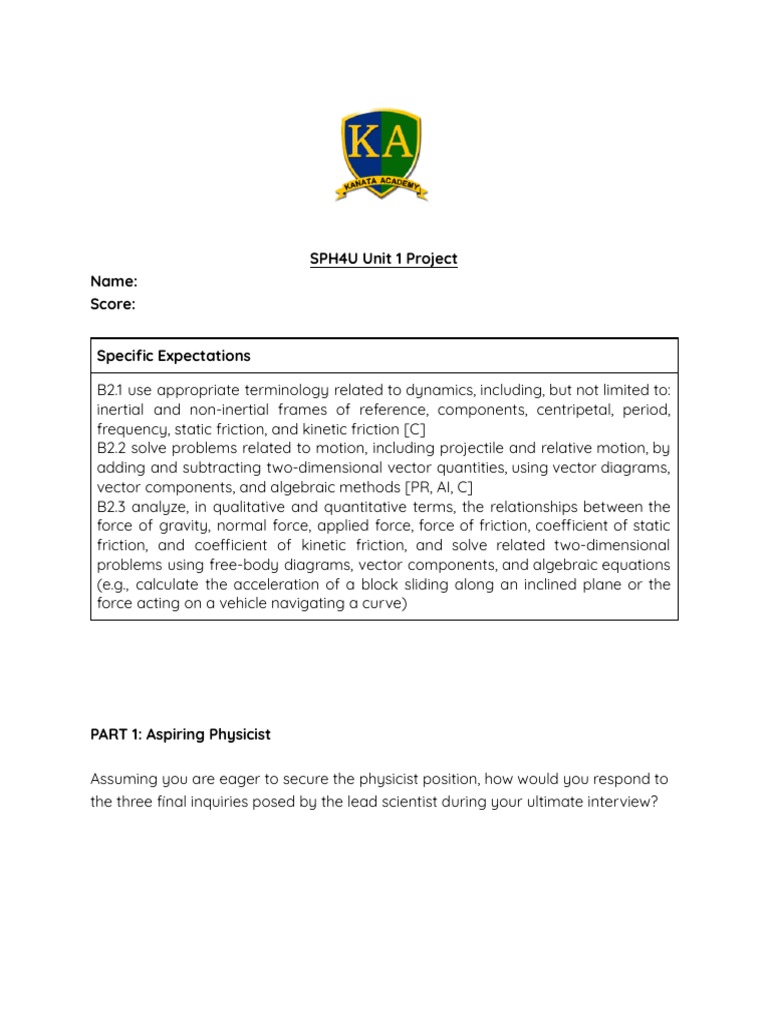 SPH4U Unit 1 exampler.pdf | PDF