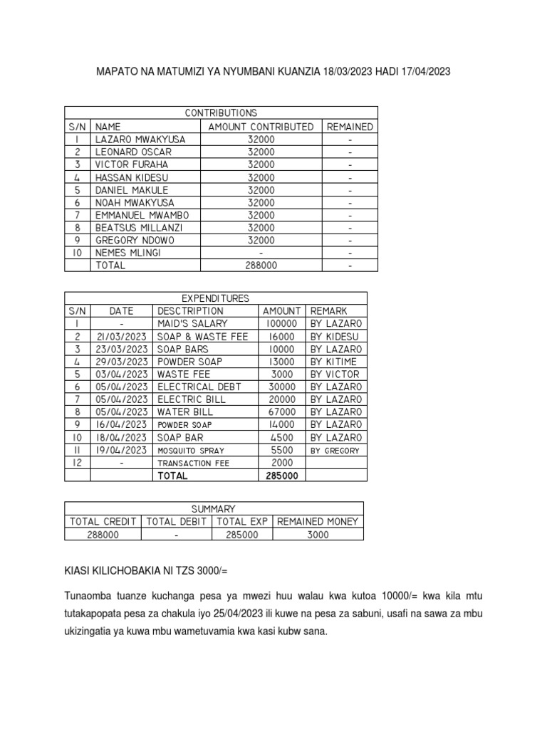 Mapato Na Matumizi Ya Nyumbani Kuanzia 18 PDF | PDF