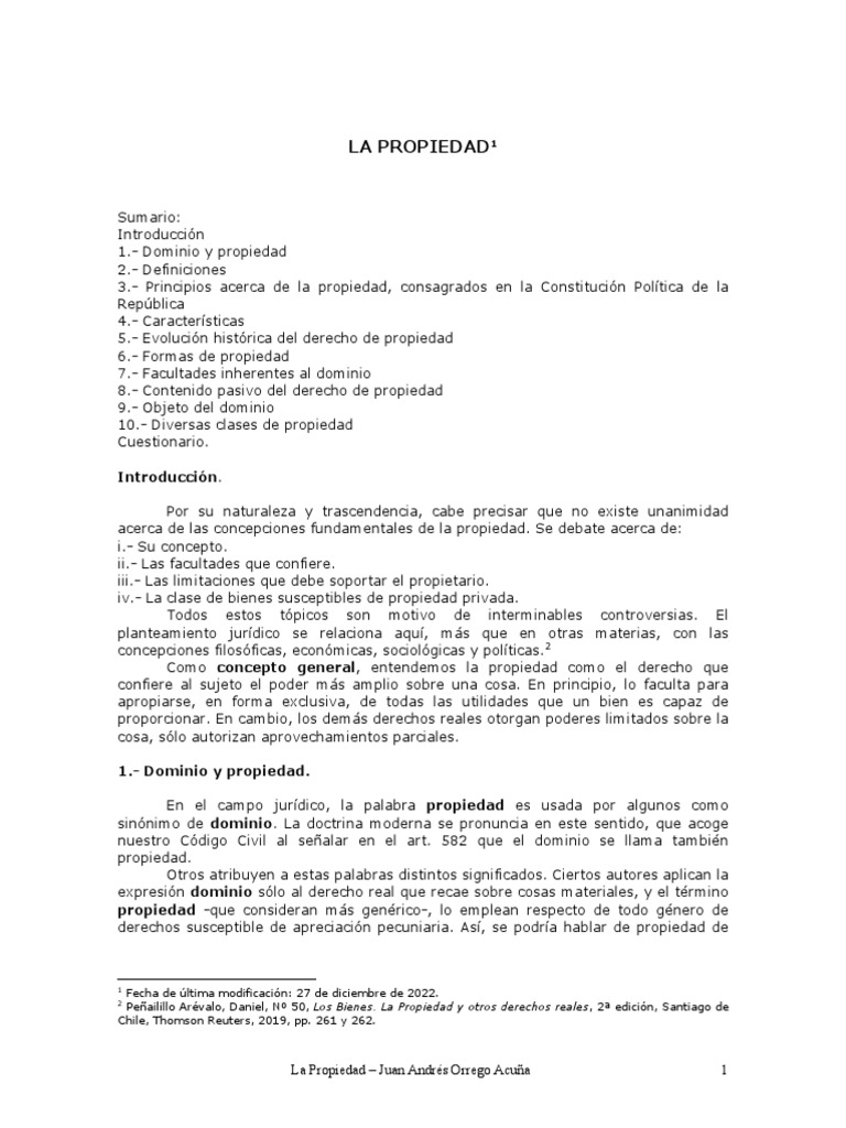 Conceptos Clave de la Propiedad Jurídica | PDF | Propiedad | Dominio ...