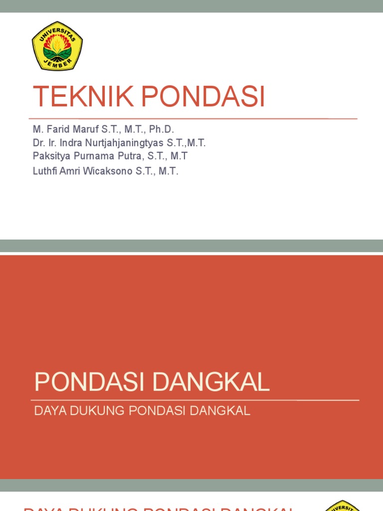 Daya Dukung Pondasi Dangkal dan Perhitungannya | PDF