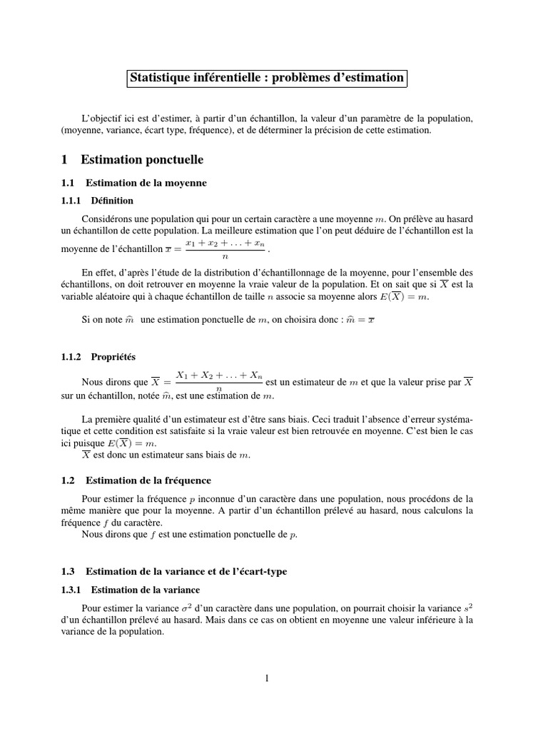 Estimation | PDF