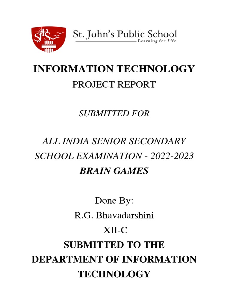 Information Technology: Project Report | Download Free PDF | Java (Programming Language ...