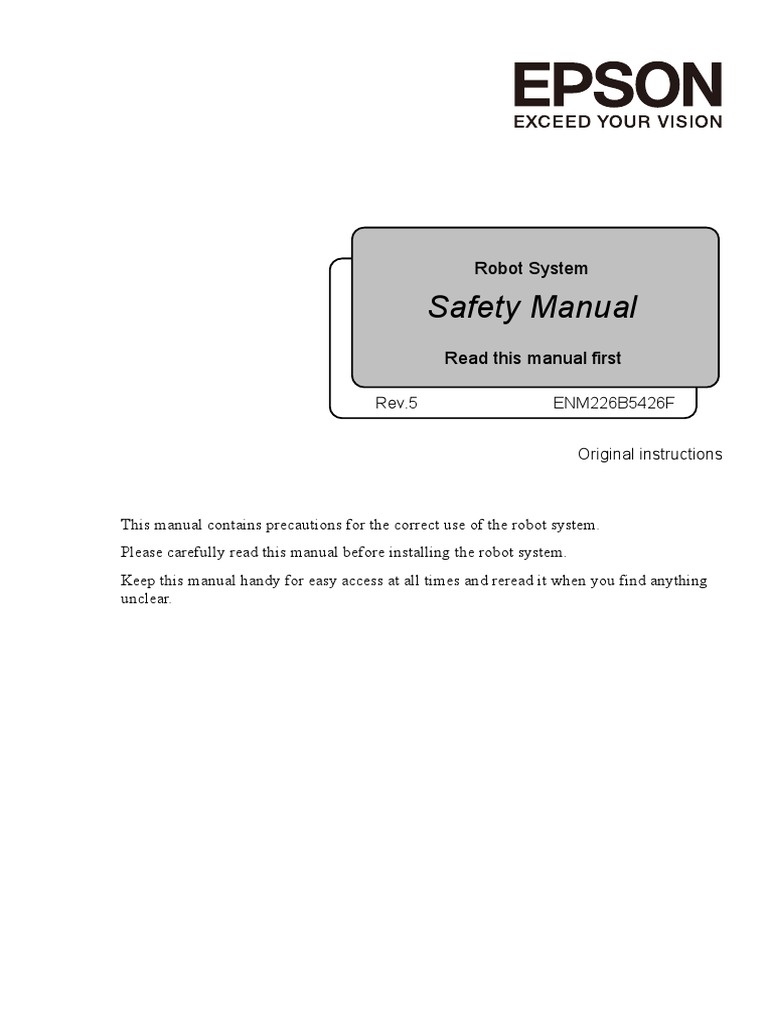 Robot System Safety Manual: Essential Precautions for Safe Operation ...