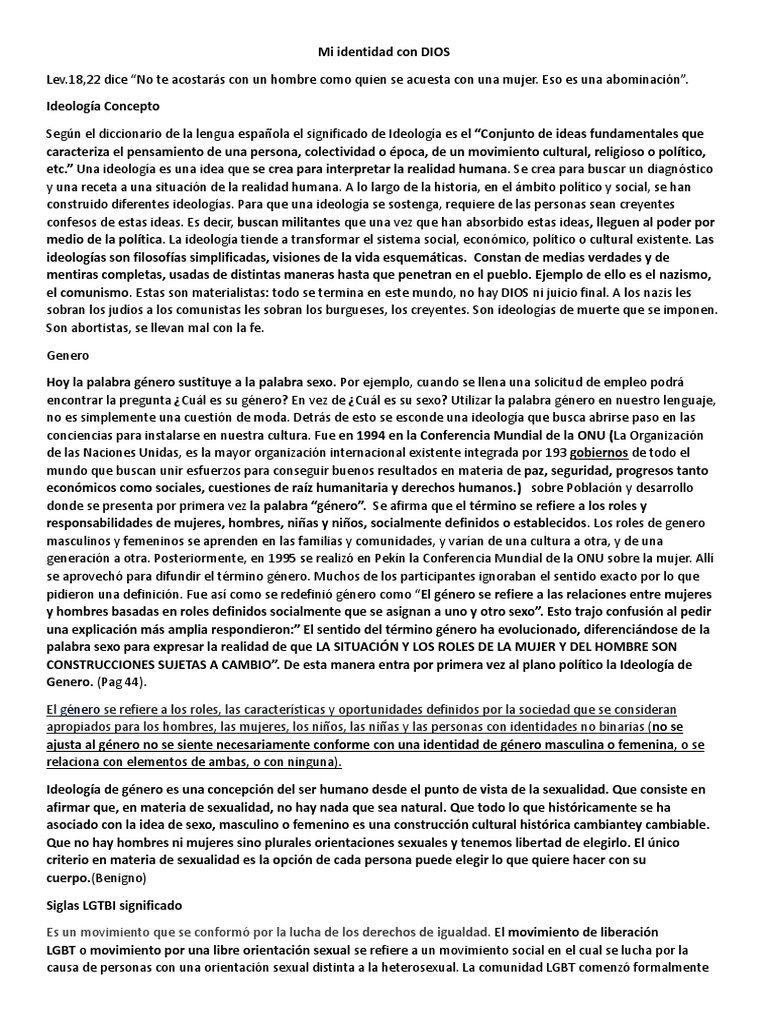 Mi Identidad Con DIOS-1 PDF | PDF | Transgénero | Estudios LGBTQIA+