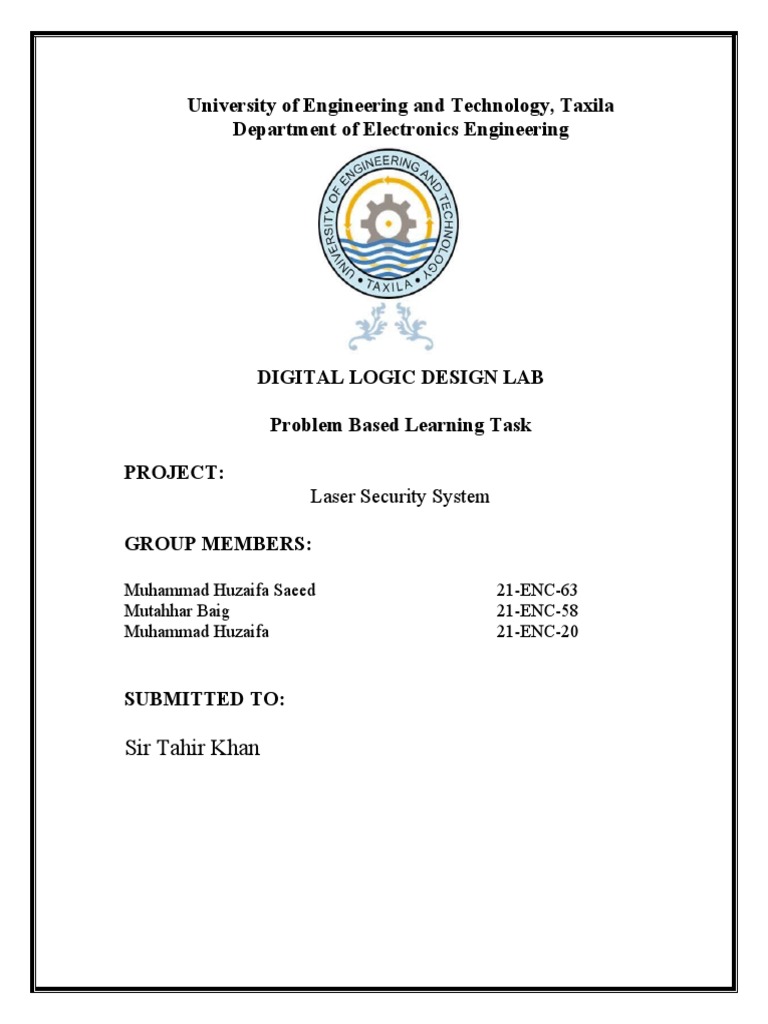 Task PBL | PDF | Security Alarm | Electronic Circuits