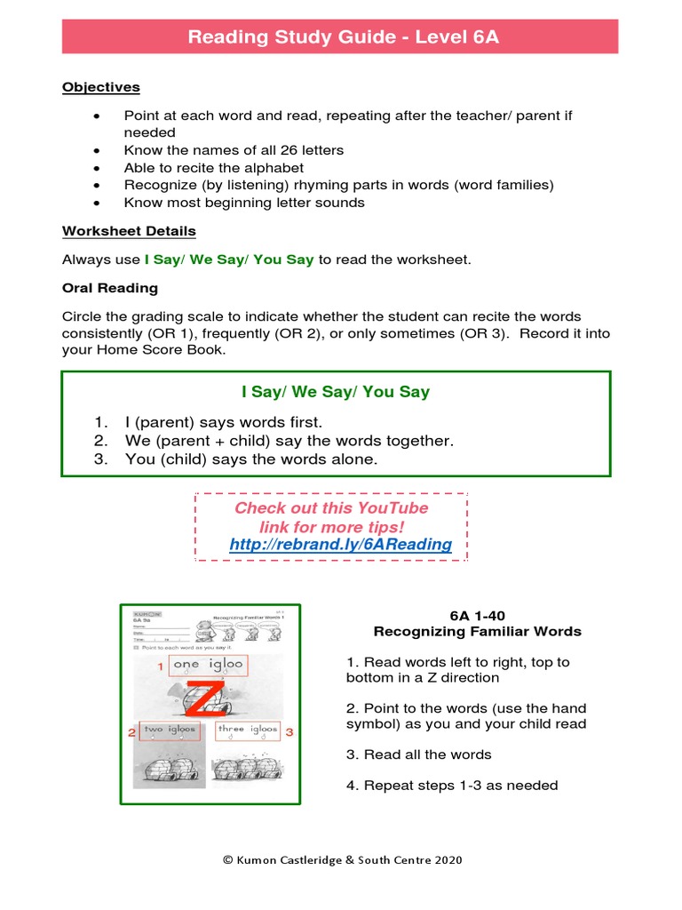 6A - Reading Study Guide PDF | PDF