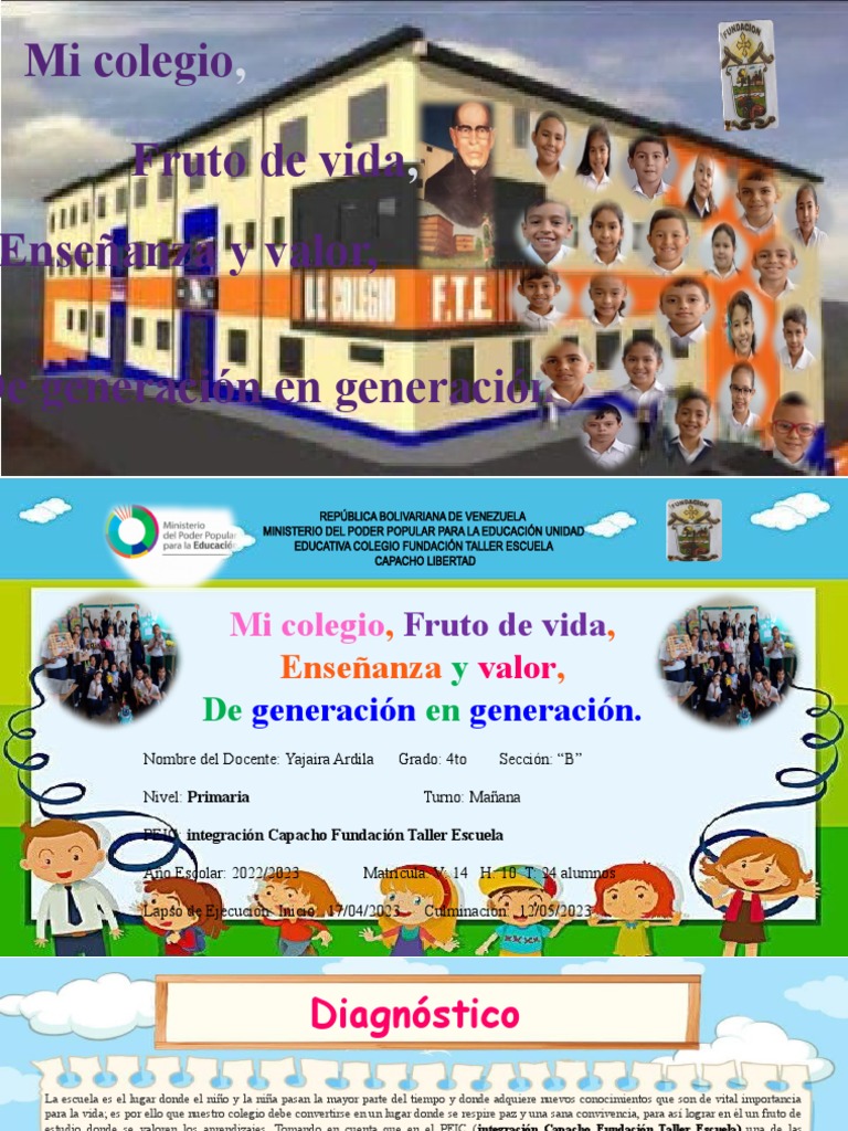 proyecto mi colegio 4t0 b.pptx | PDF