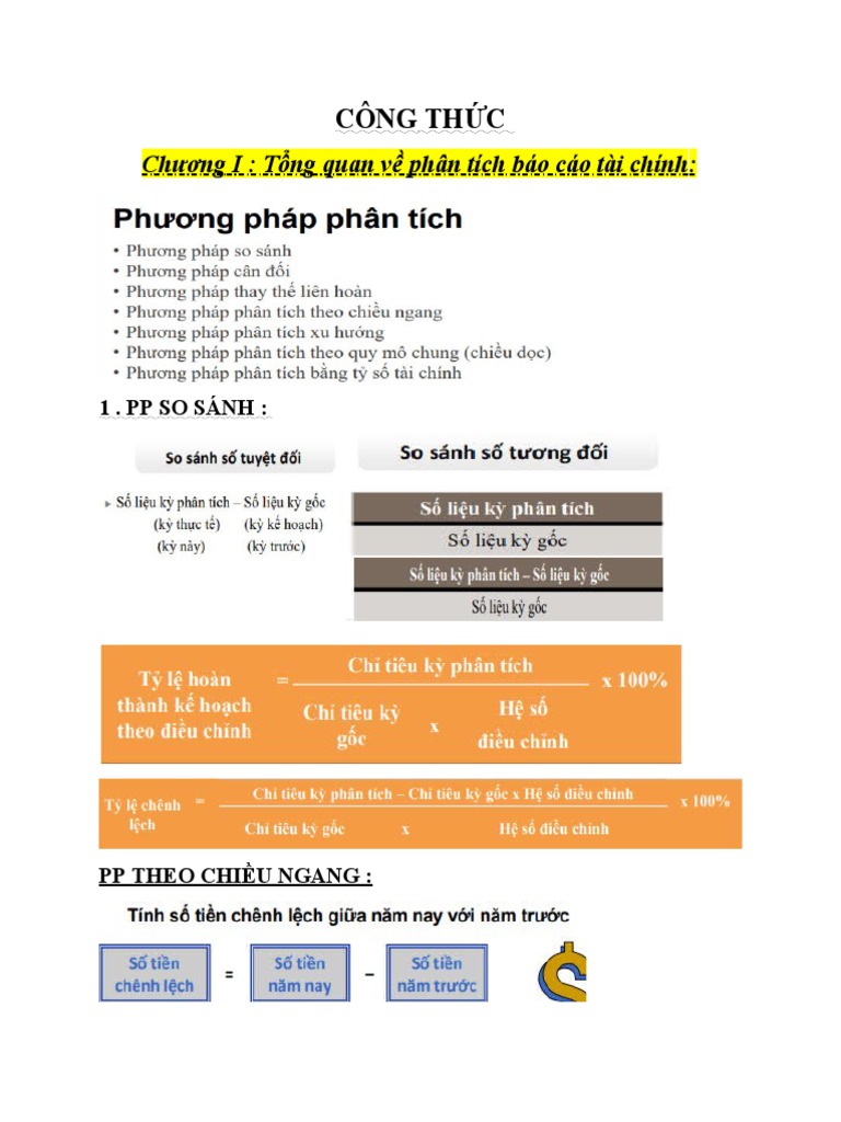 Công TH C PT BCTC | PDF