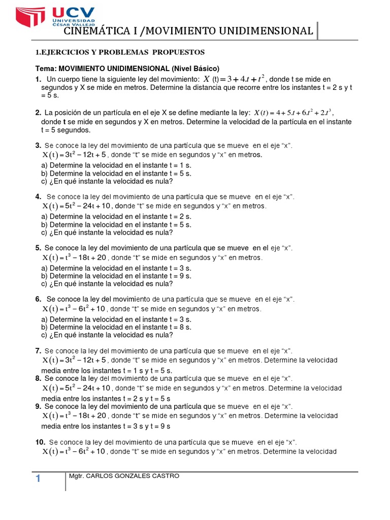 Ejercicios y Problemas Propuestos | PDF