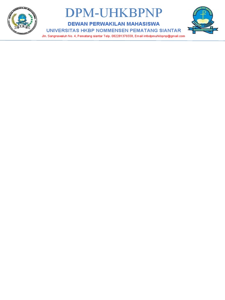 Template Surat DPM-UHKBPNP 2023 | PDF