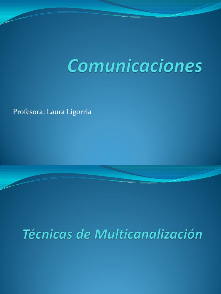 Técnicas de Multiplexación y Ejemplos | PDF | Multiplexación | Ingenieria Eléctrica
